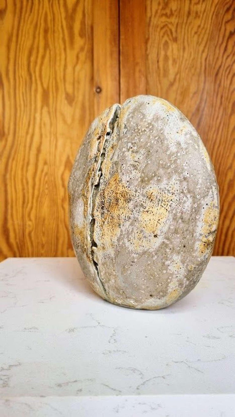 Alan Wallwork Split Seed Form, Studio Pottery, Signed For Sale at 1stDibs