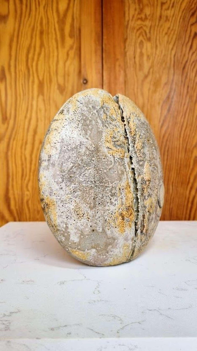Alan Wallwork Split Seed Form, Studio Pottery, Signed For Sale at 1stDibs