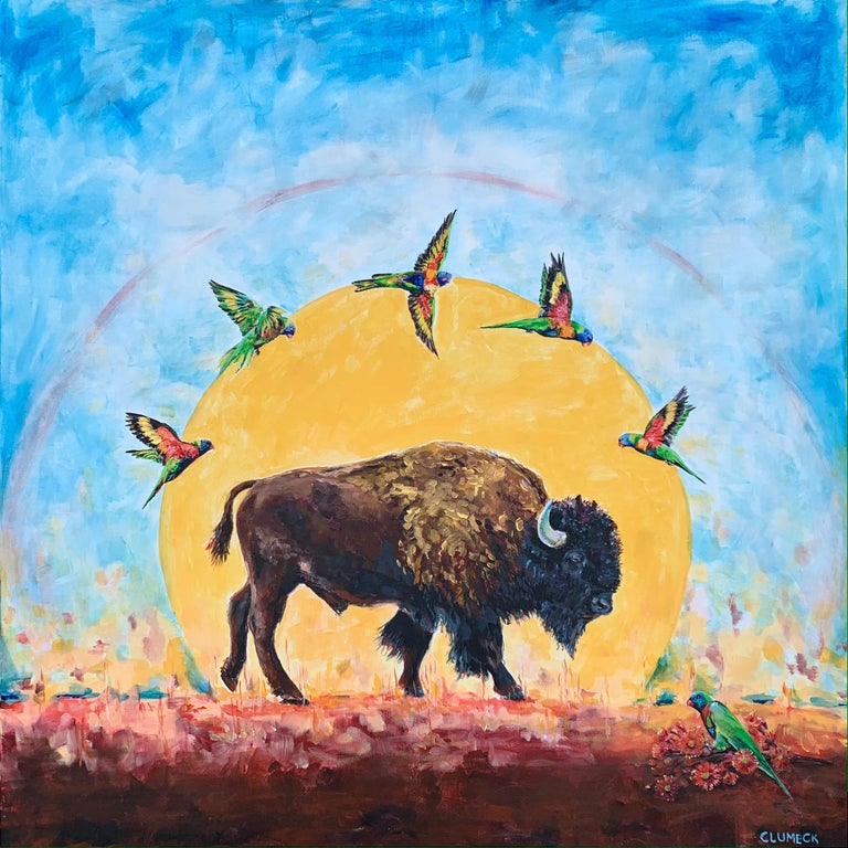Alana Clumeck - Playful, Original Painting For Sale at 1stDibs