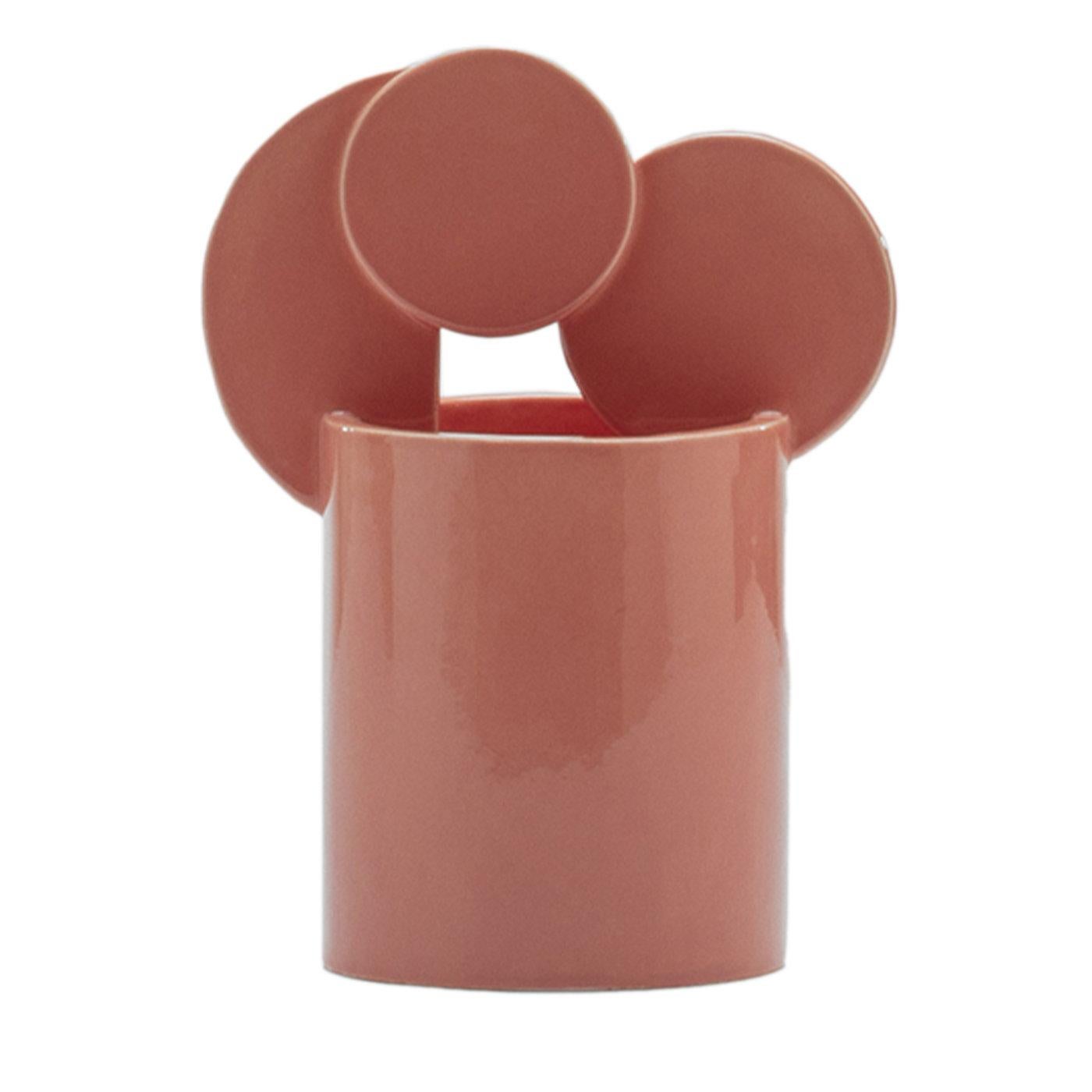 Italian Murano Red Bubble Vase For Sale at 1stDibs