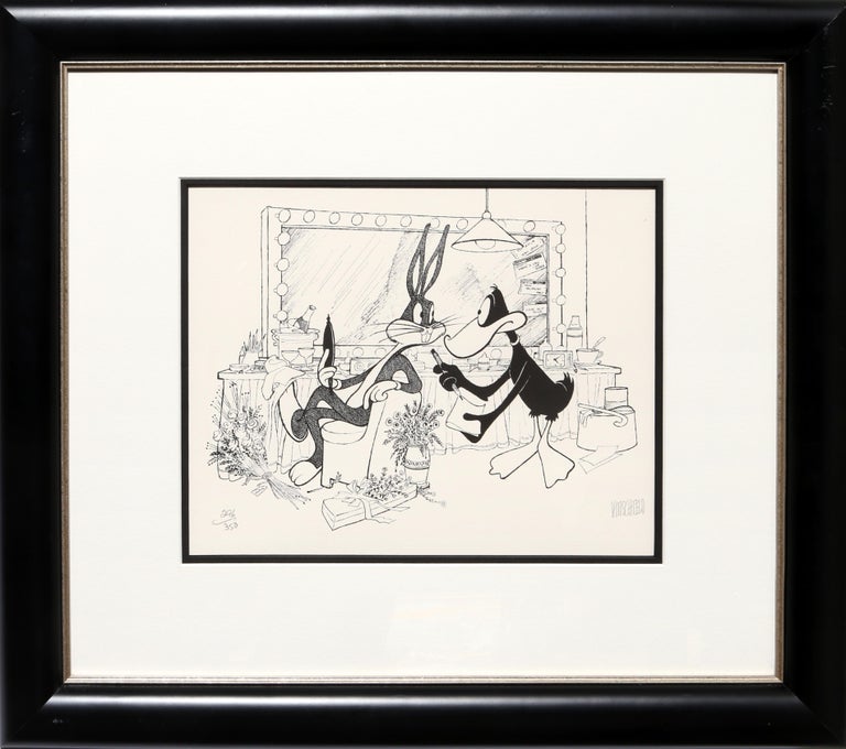 Albert Al Hirschfeld - Dressing Room - Bugs and Daffy, Lithograph by Al ...