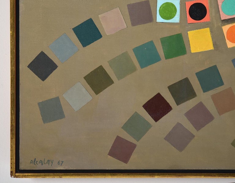 Albert Alcalay - "Nightlights" Colorful Abstract of Squares and Circles ...