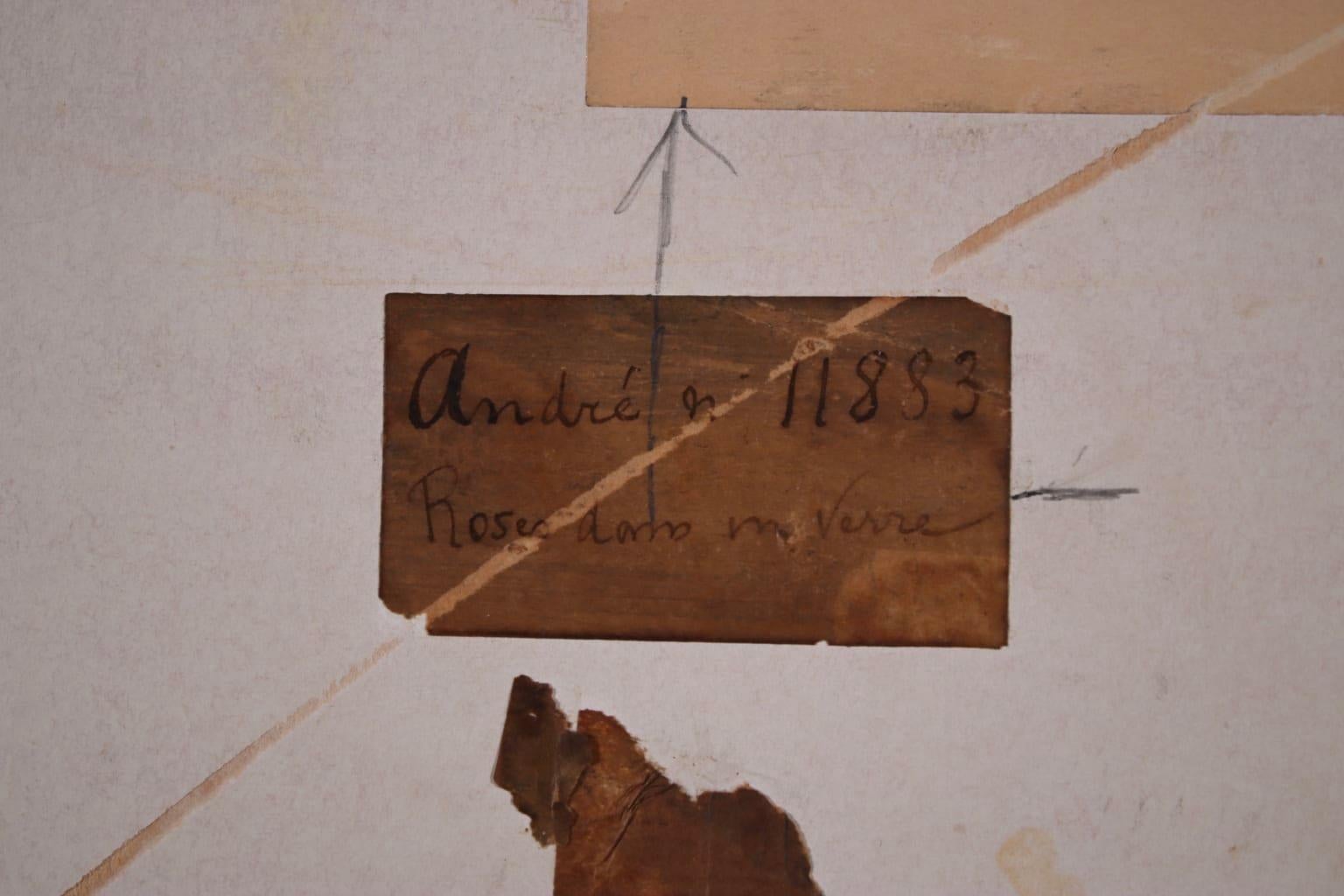 Albert Andre - Roses dans un verre - Post Impressionist Oil, Still Life ...