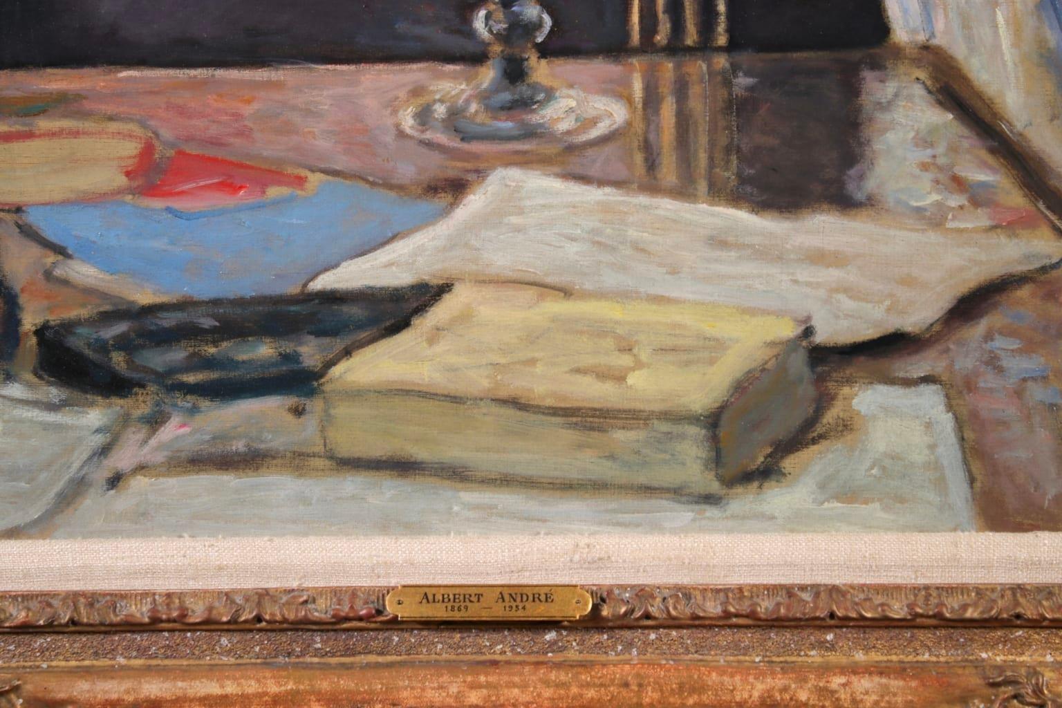 Albert Andre - Roses dans un verre - Post Impressionist Oil, Still Life ...