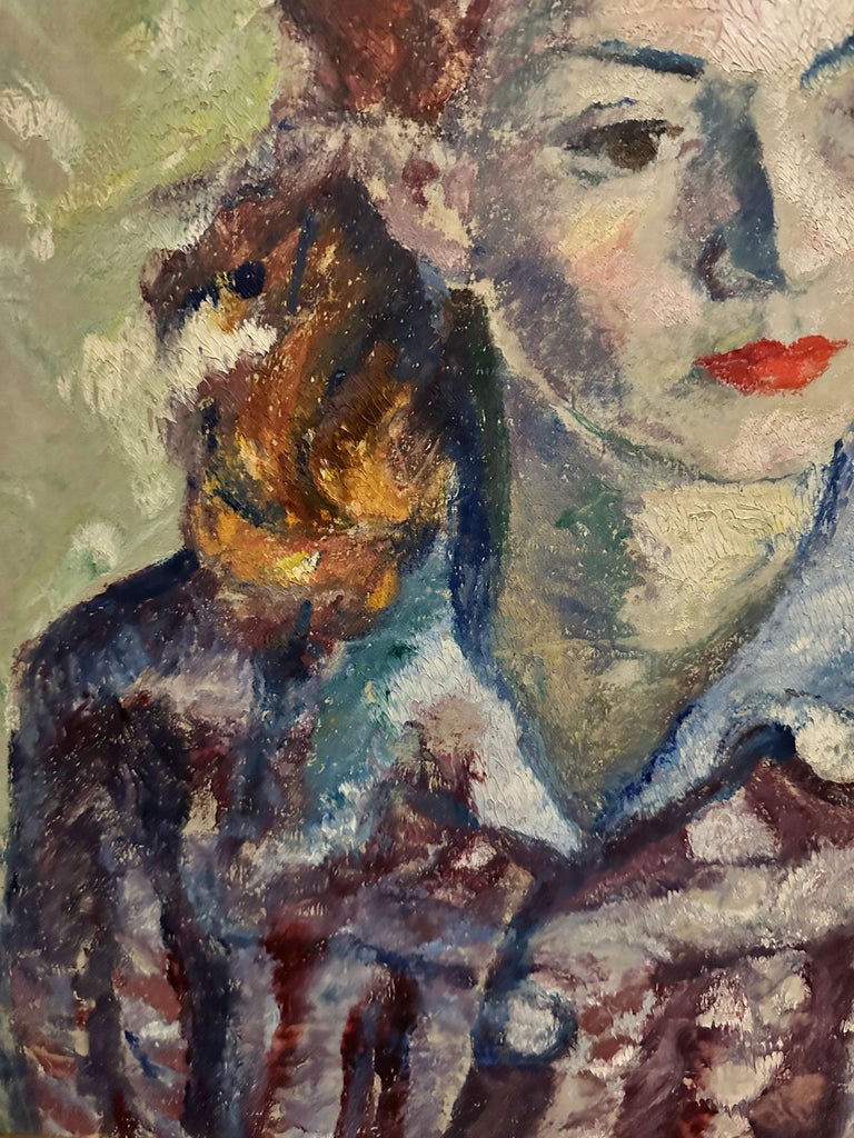 Albert Bertalan – „Femme Rousse Sur Fond Vert“, Albert Bertalan ...