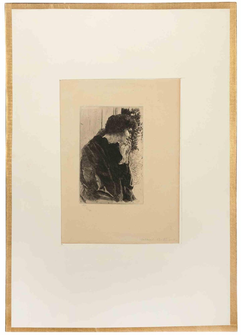 Albert Besnard - Sadness - Etching by Albert Besnard - 1909 For Sale at ...