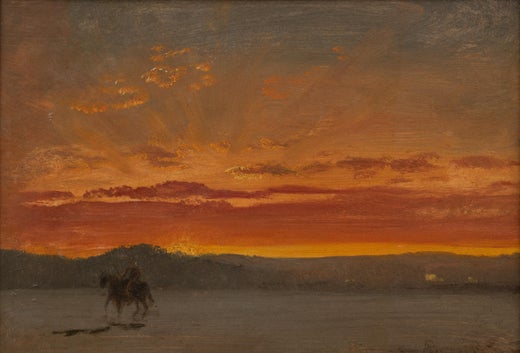 Albert Bierstadt, 1830-1902 - Sunset over the River For Sale at 1stDibs ...