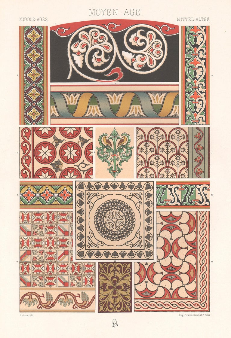 Albert-Charles-Auguste Racinet - Middle Ages, French antique 19th ...
