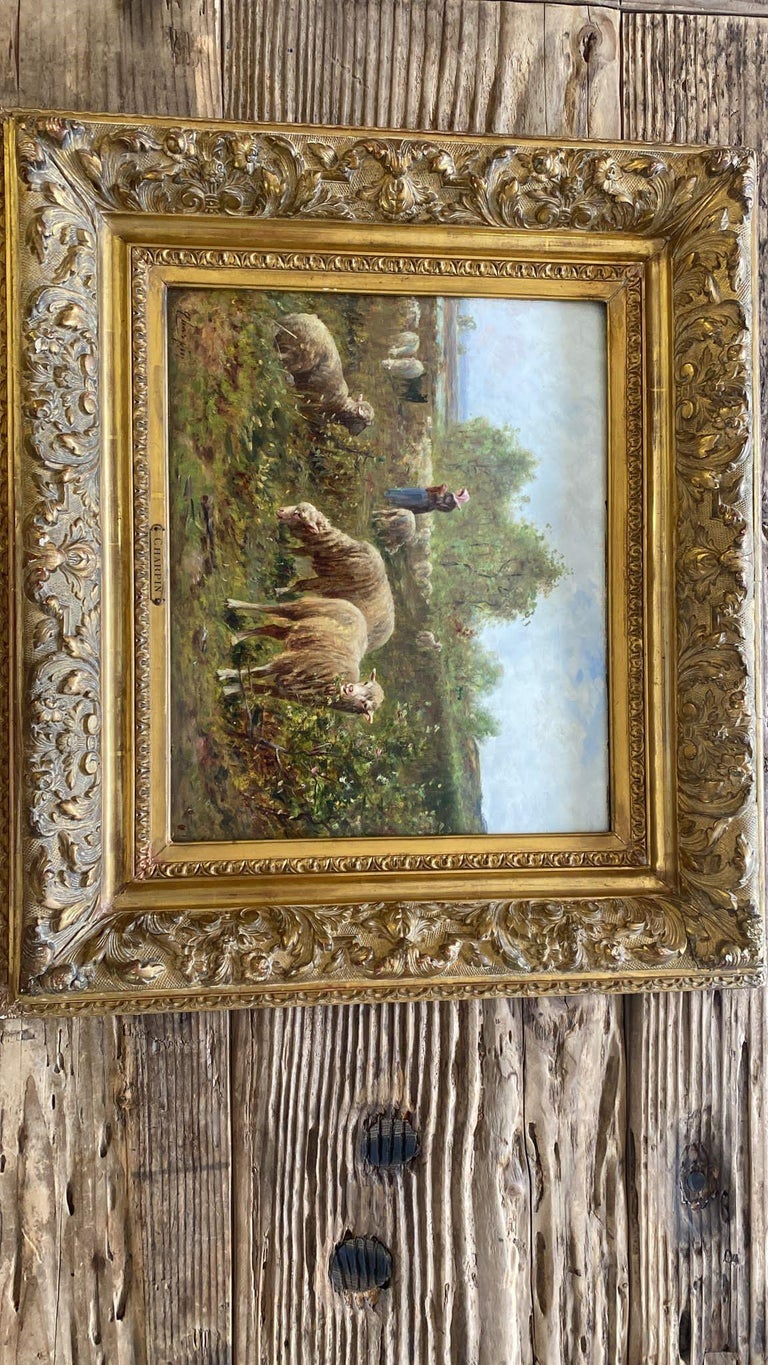 Albert Charpin - Bergère et son troupeau For Sale at 1stDibs