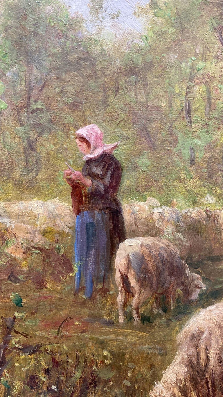 Albert Charpin - Bergère et son troupeau For Sale at 1stDibs