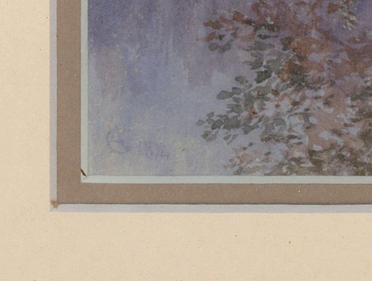 Albert Goodwin - Albert Goodwin - Monogrammed 1894 Framed English ...