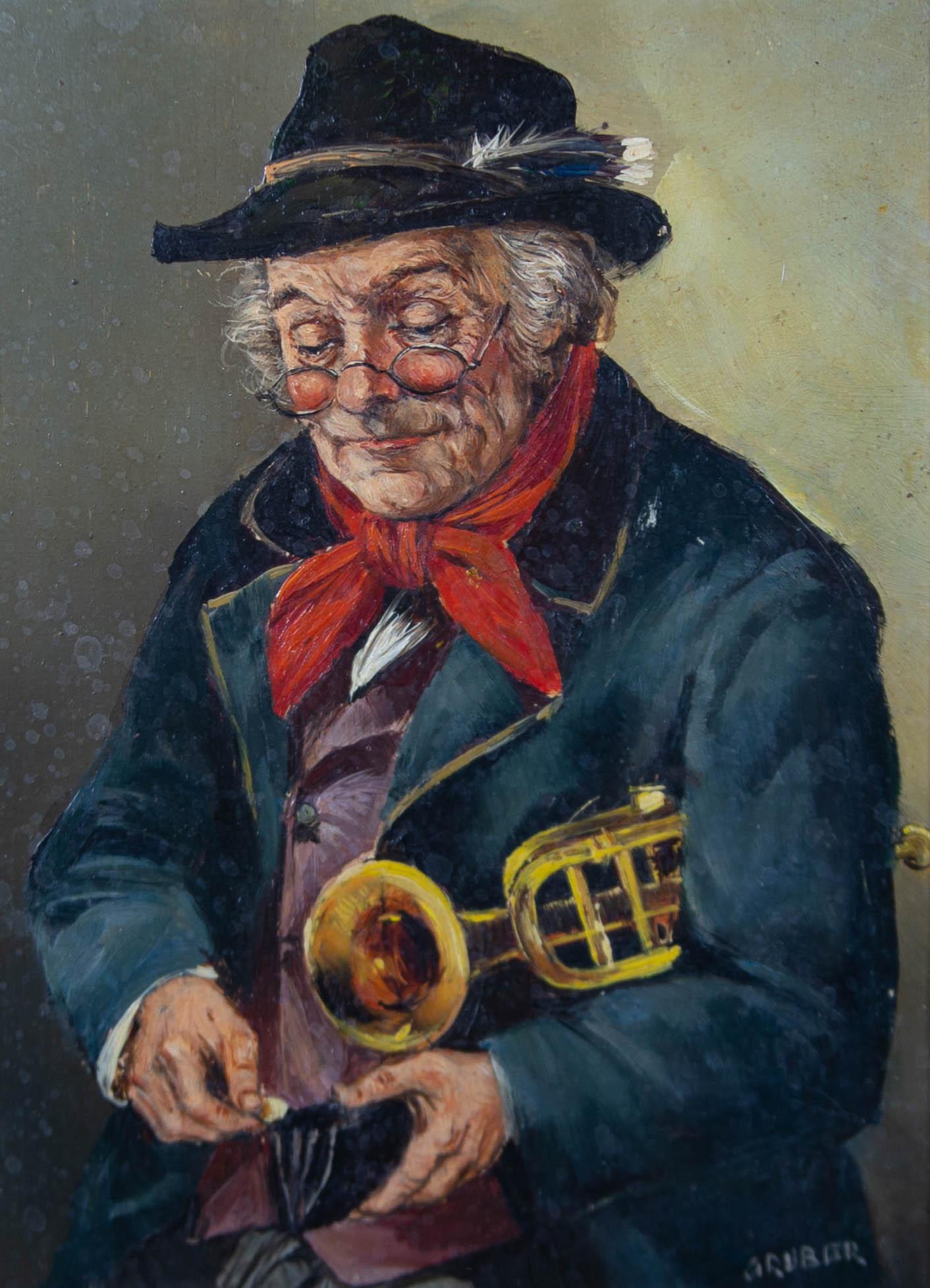 Attrib. Albert Gruber (b.1898) - Early 20th Century Oil, The Trumpet ...