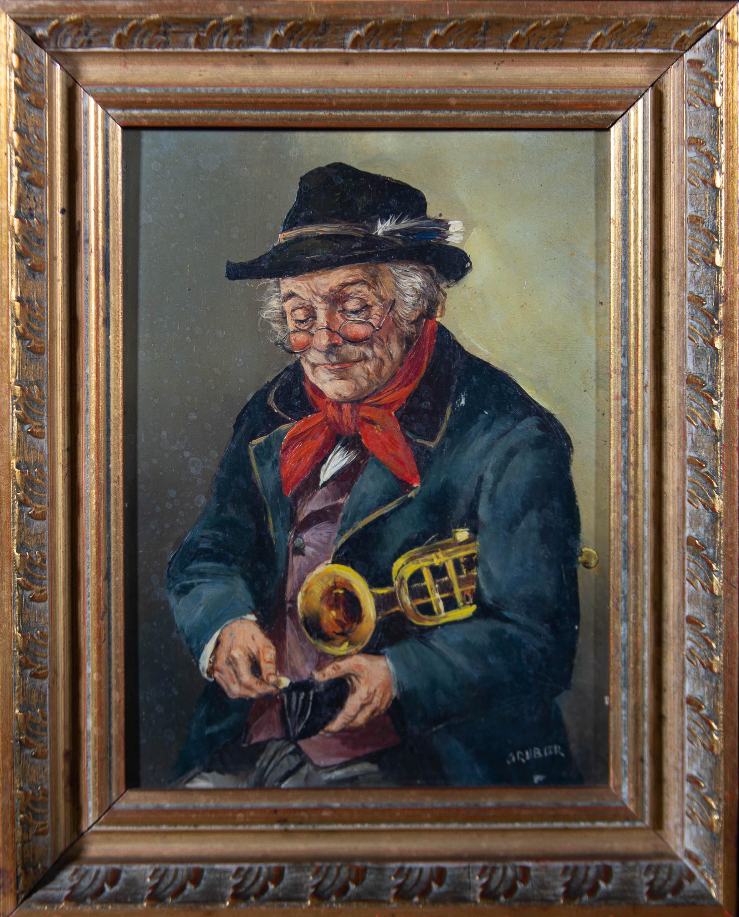Attrib. Albert Gruber (b.1898) - Early 20th Century Oil, The Trumpet ...