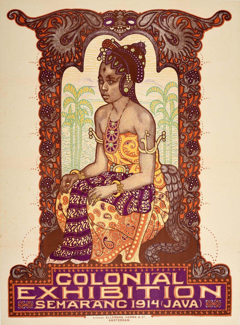 Albert Hahn - Original Antique Poster Colonial Exhibition Semarang 1914 ...