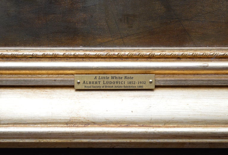 Albert Ludovici Jr. - A Little White Note - 19th Century Exhibition Oil ...