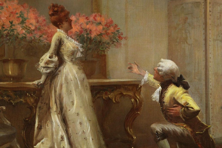 Albert Ludovici, Mid-19th Century Oil Painting "L"Inamorata" For Sale ...