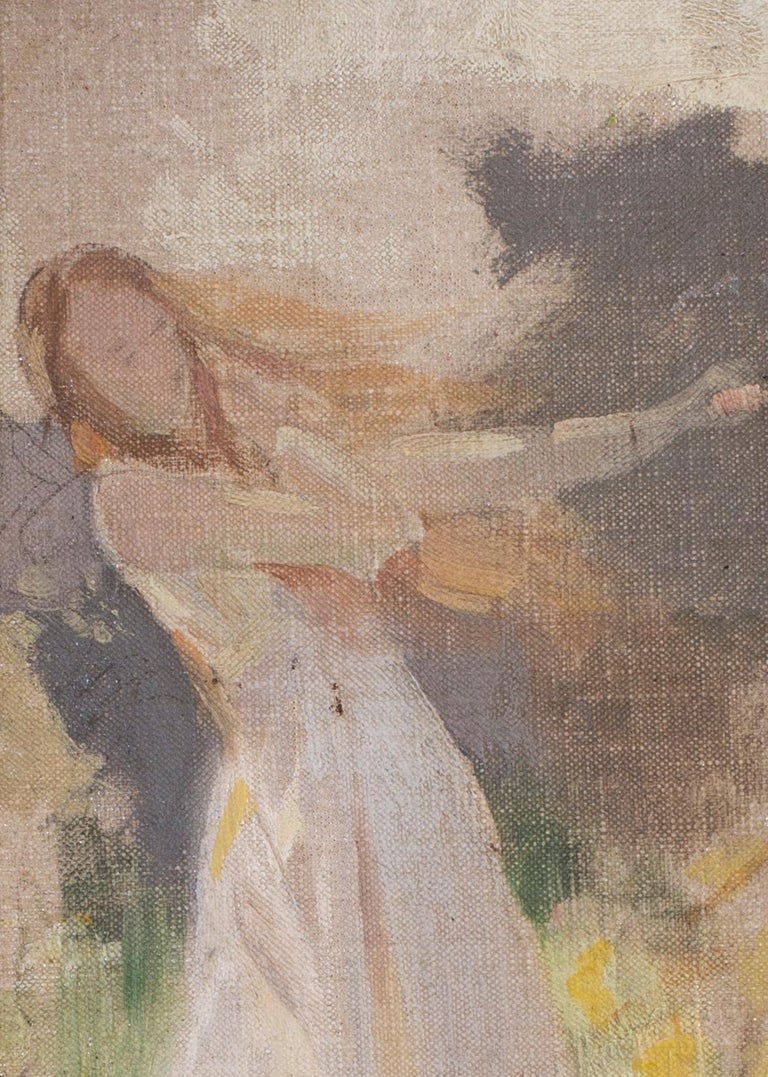 Albert Lynch - Small Impressionist figurative oil painting by Peruvian ...