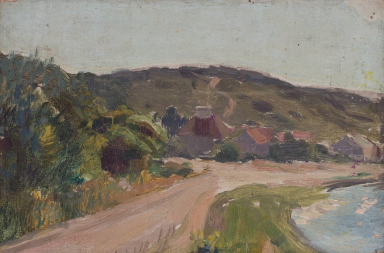 Albert Lynch - Small Impressionist landscape oil painting by Peruvian ...