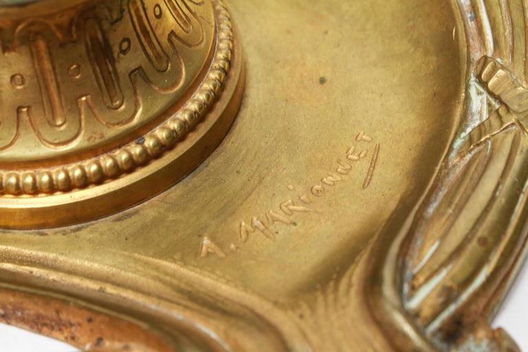 Albert Marionnet French Belle Époque Bronze Inkwell with Children at ...
