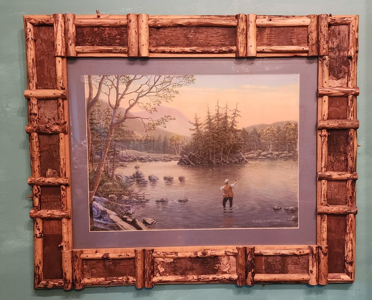 Albert Nemethy Jr. - Fly Fising in a Mountain Stream For Sale at 1stDibs