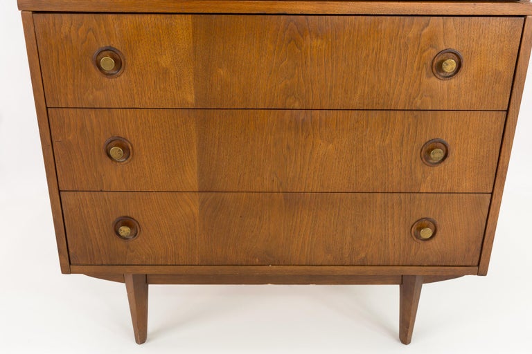 Albert Parvin for American of Martinsville Mid Century Diamond Highboy ...
