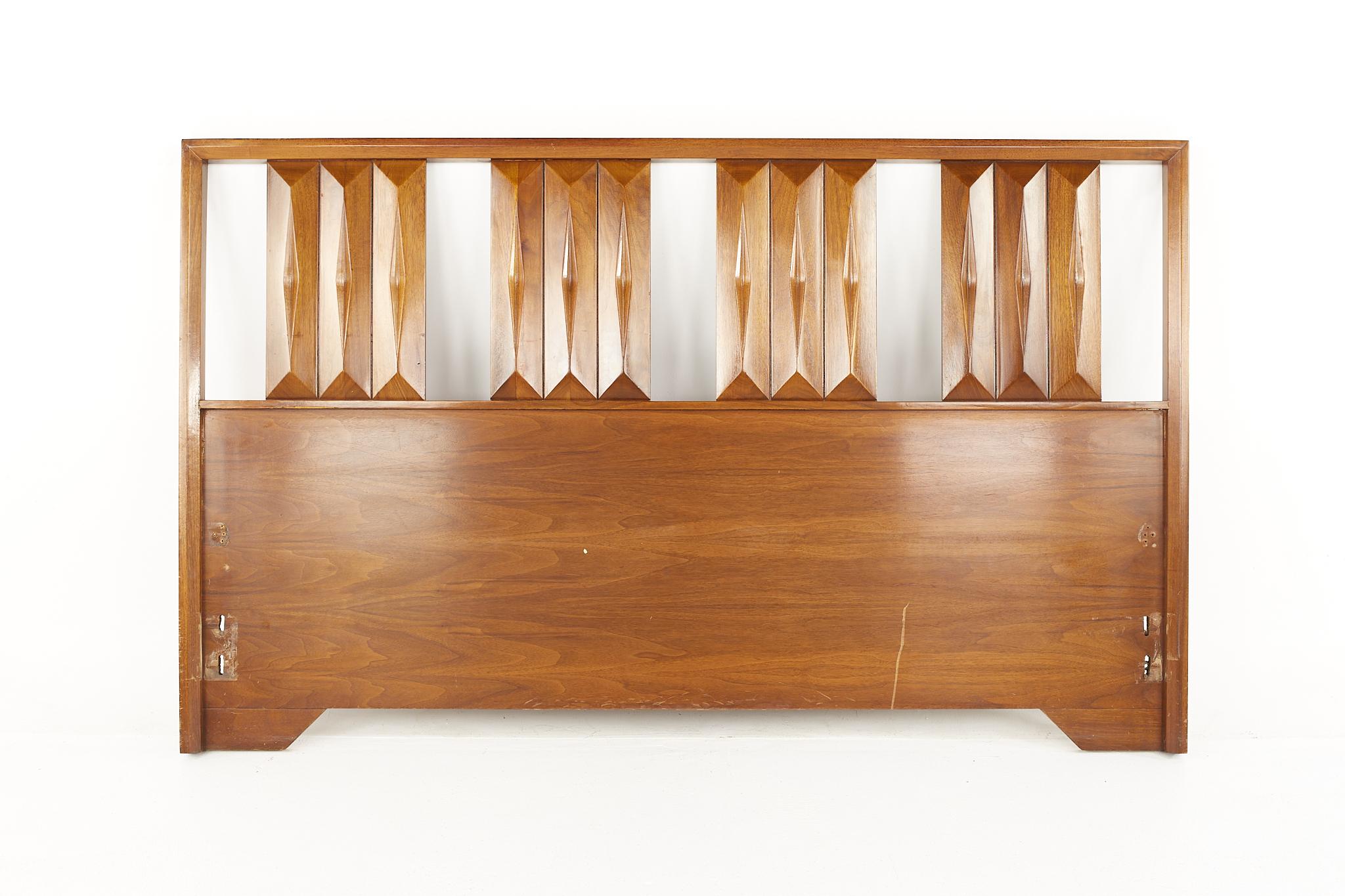 Albert Parvin for James Cameron Mid-Century Queen Diamond Headboard For ...