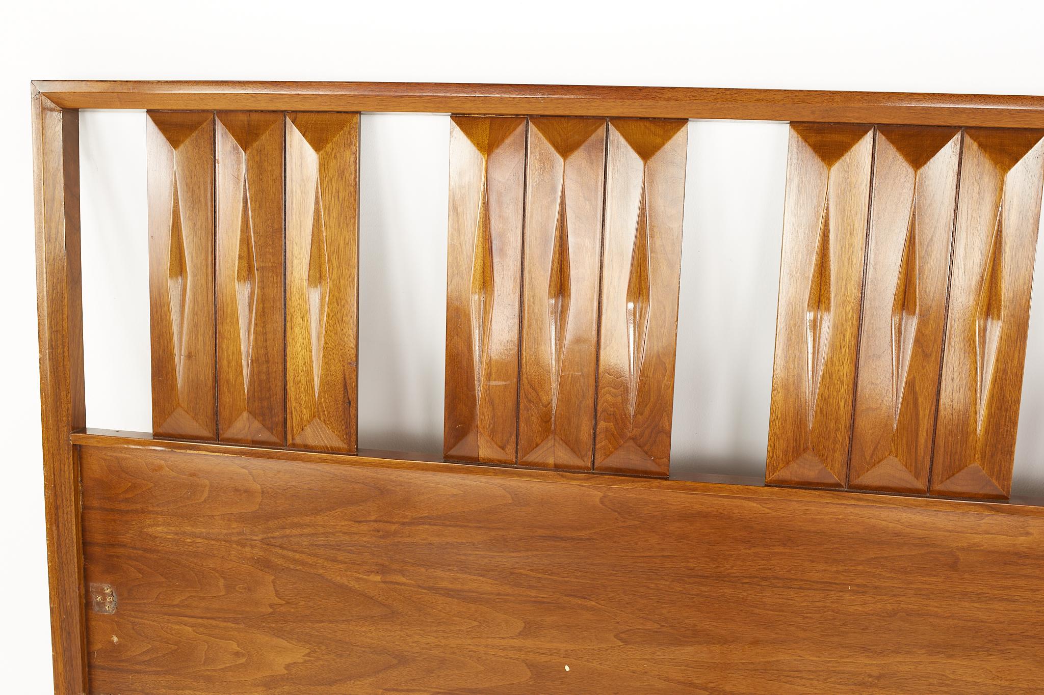 Albert Parvin for James Cameron Mid-Century Queen Diamond Headboard For ...
