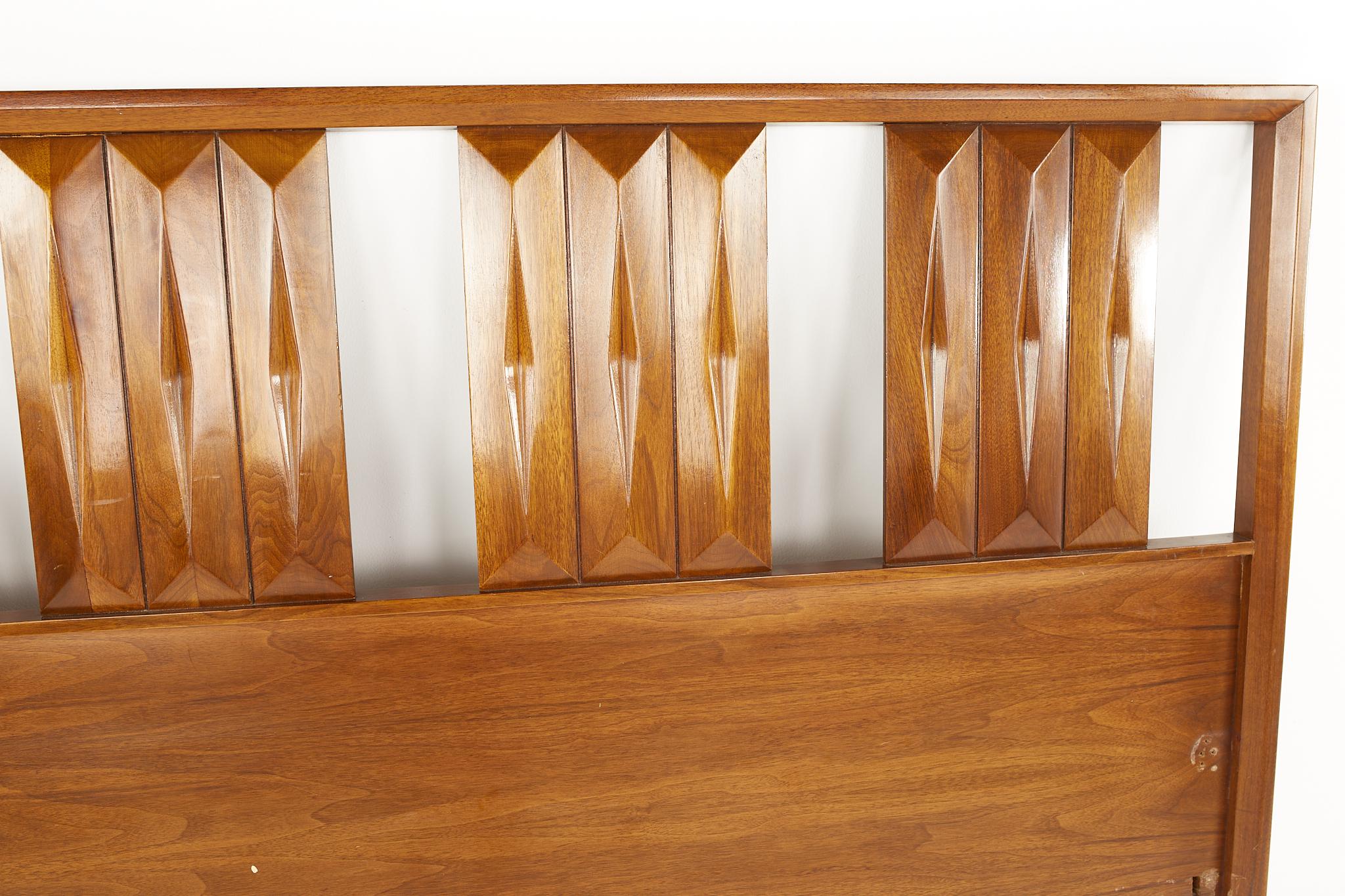 Albert Parvin for James Cameron Mid-Century Queen Diamond Headboard For ...