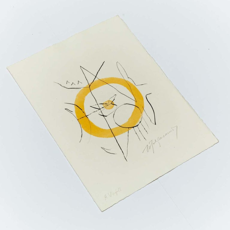 Albert Rafols Casamada Hand Signed Etching For Sale at 1stDibs