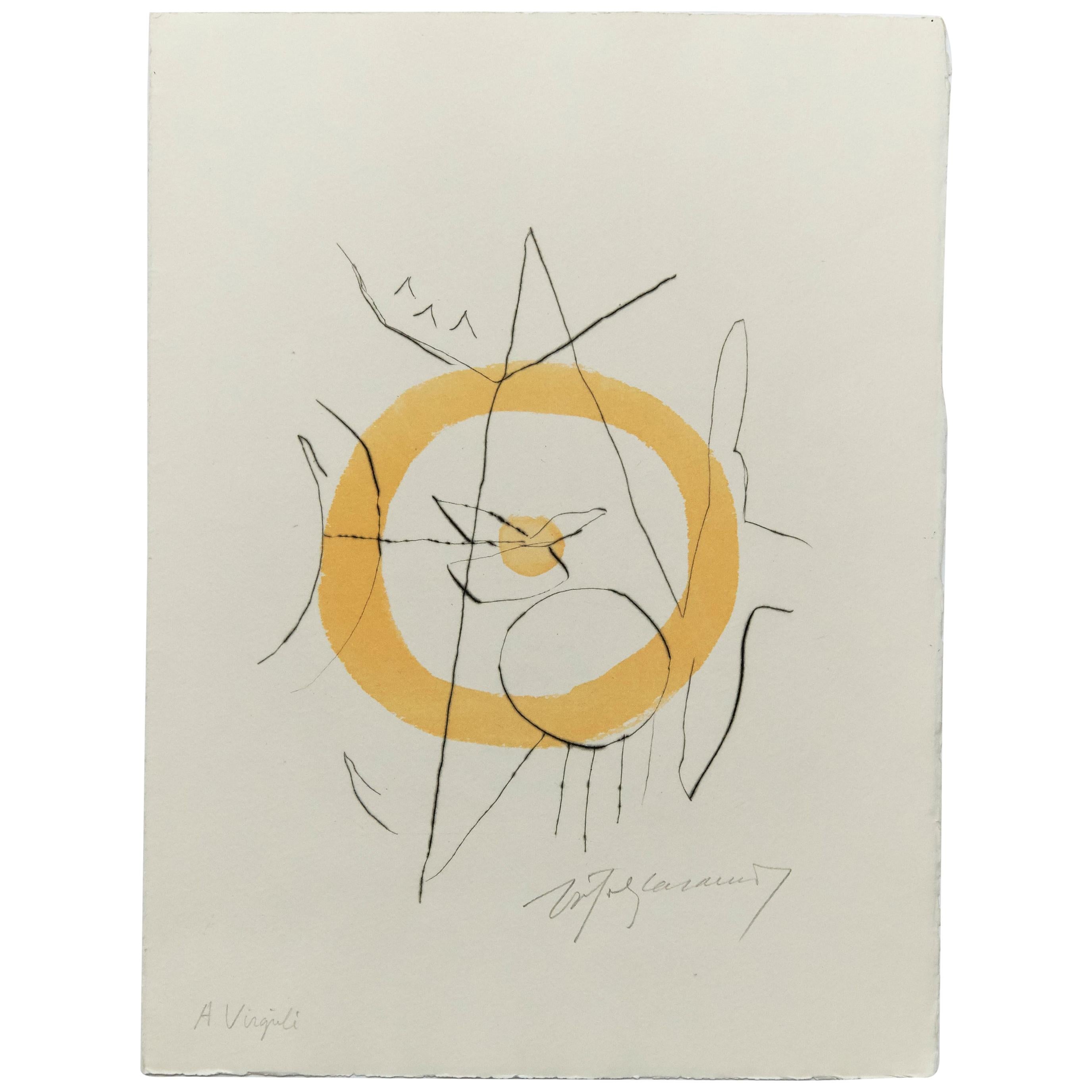 Albert Rafols Casamada Hand Signed Etching For Sale at 1stDibs
