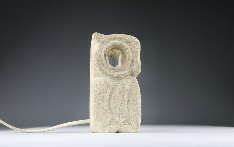 Albert Tormos, Owl Lamp, France, 1970s For Sale at 1stDibs