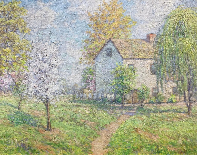 Albert Van Nesse Greene - Spring Path, American Impressionist Landscape ...