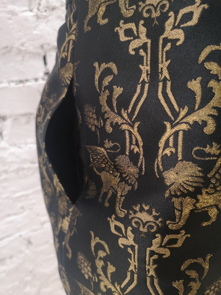 Alberta Ferretti black lions skirt NWOT at 1stDibs