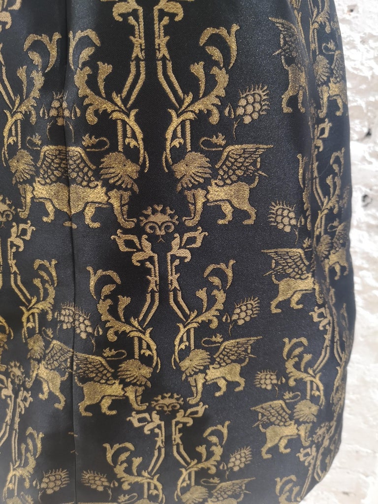Alberta Ferretti black lions skirt NWOT at 1stDibs