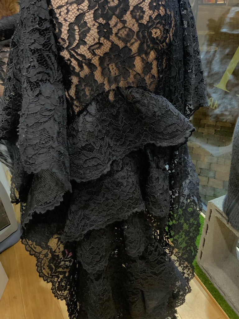Alberta Ferretti Long black Dress For Sale at 1stDibs
