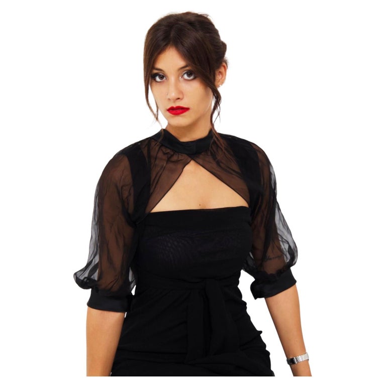 Alberta Ferretti Vintage Black Sleeve Covers For Sale at 1stDibs