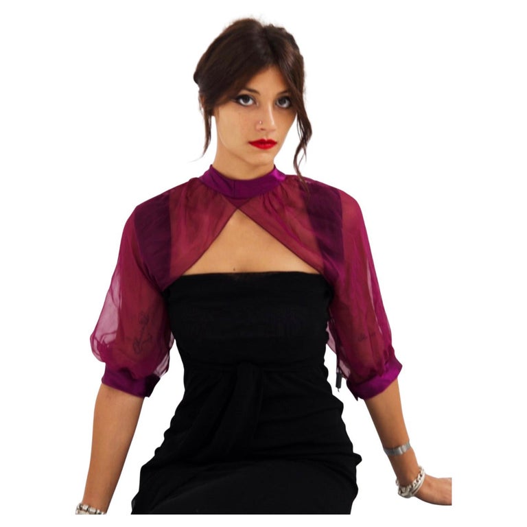 Alberta Ferretti Vintage Purple Sleeve Covers For Sale at 1stDibs