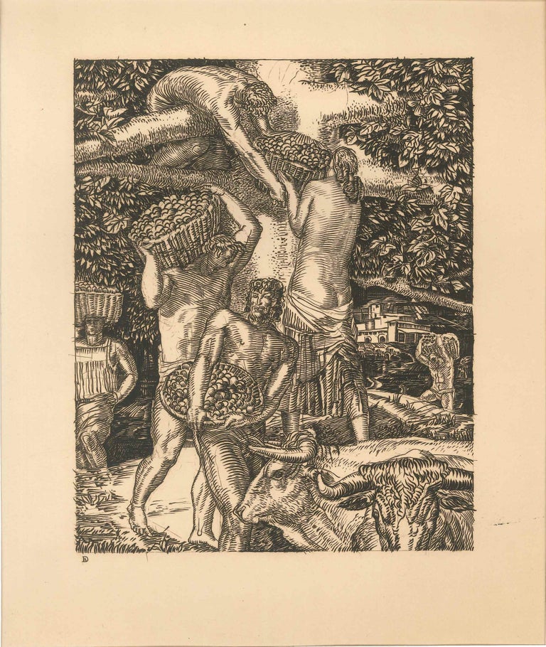 Albert Decaris - La Vendange - Original Etching by Albert Decaris ...
