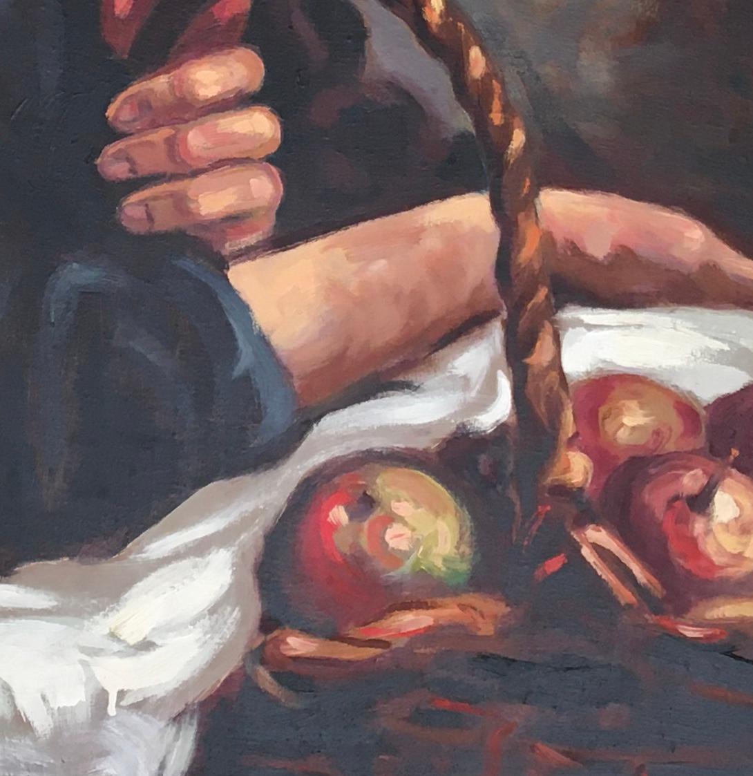 Alberto Cecconi - Old woman and her fruit basket For Sale at 1stDibs ...