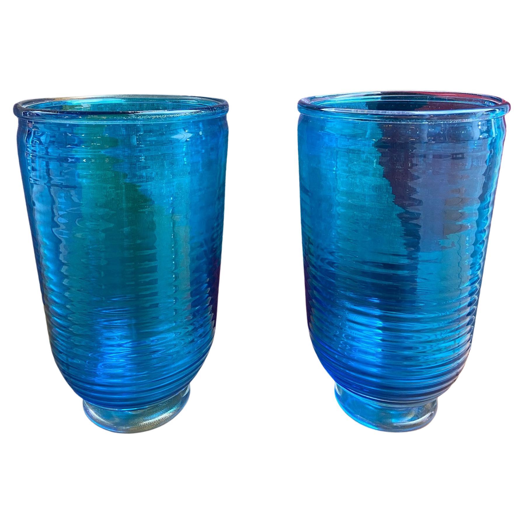 Alberto Dona 1980 Blue Red Yellow Green Murano Glass Aquarium Round ...