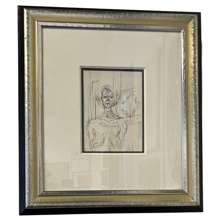 Lithographie encadrée en noir et blanc « Annette » d'Alberto Giacometti ...