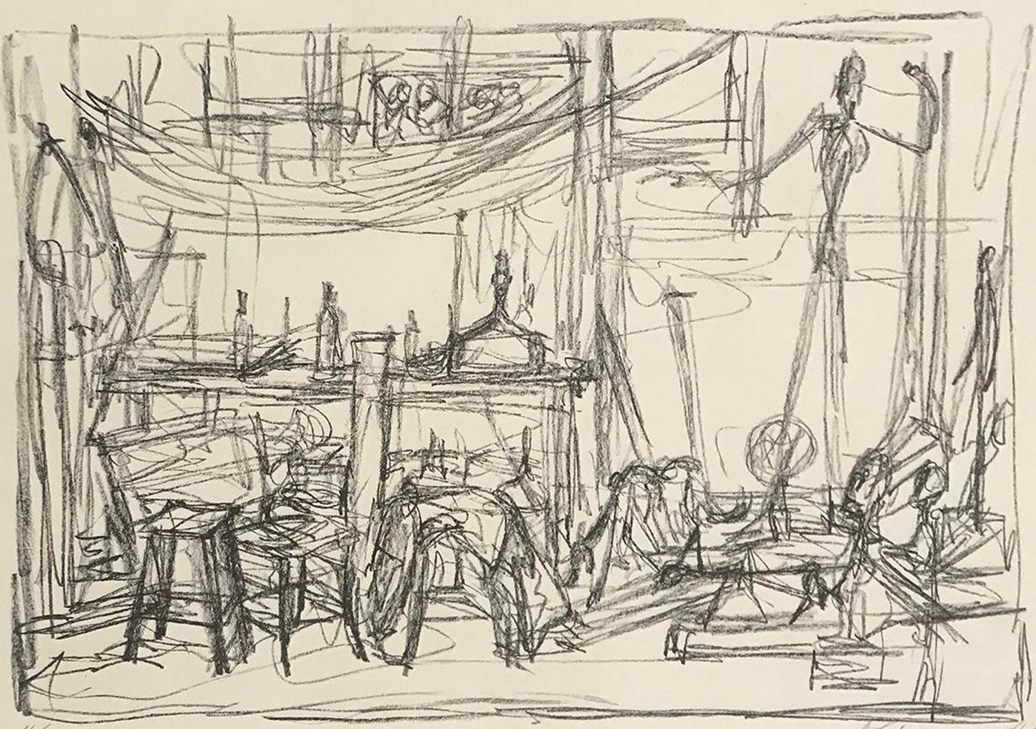 Giacometti Drawings Interior