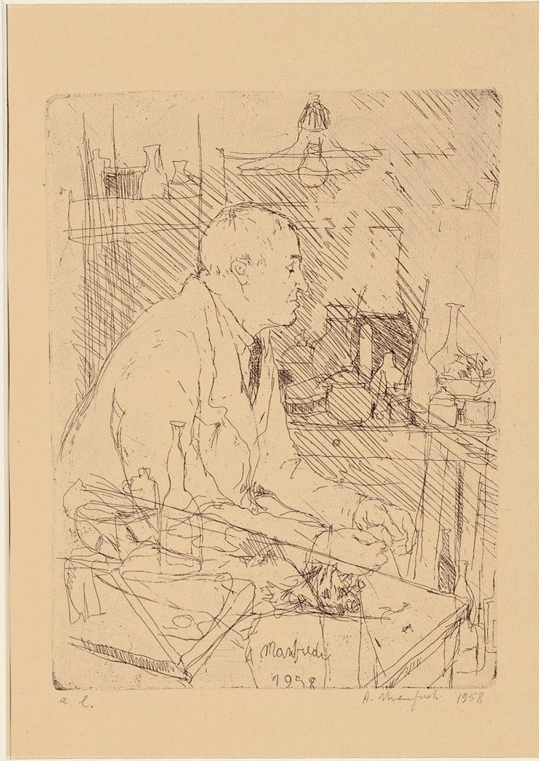 Alberto Manfredi - Portrait of Giorgio Morandi in his Studio - 1958 at ...