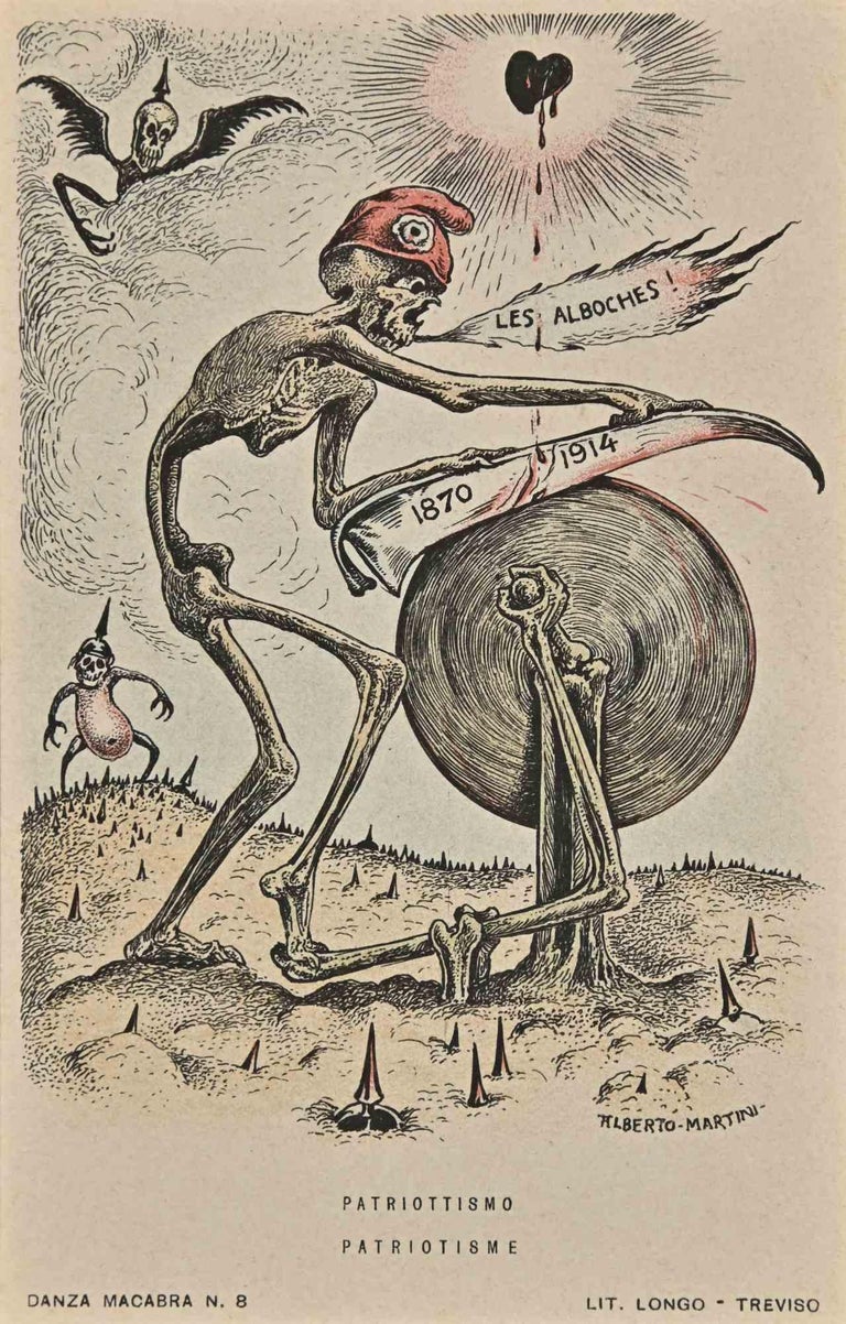 Alberto Martini - The European Macabre Dance N.8 - Lithograph by A ...