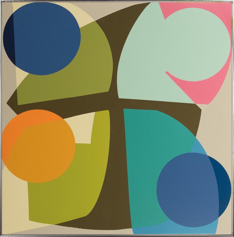 Alberto Murillo - "Sunny Day I" Overlapping Shapes and Colors in Earthy ...