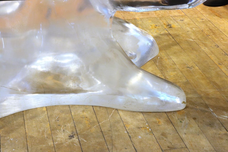 Alberto Rocchi Italian Modern Biomorphic Glass Coffee Table with ...