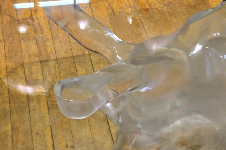 Alberto Rocchi Italian Modern Biomorphic Glass Coffee Table with ...