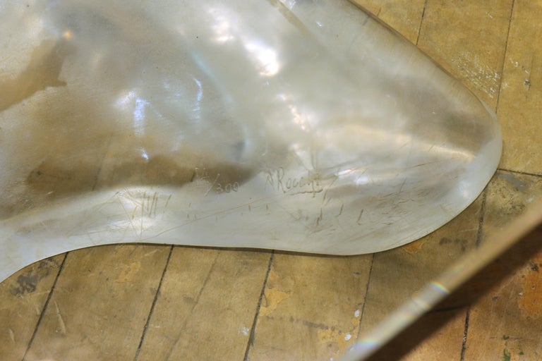 Alberto Rocchi Italian Modern Biomorphic Glass Coffee Table with ...