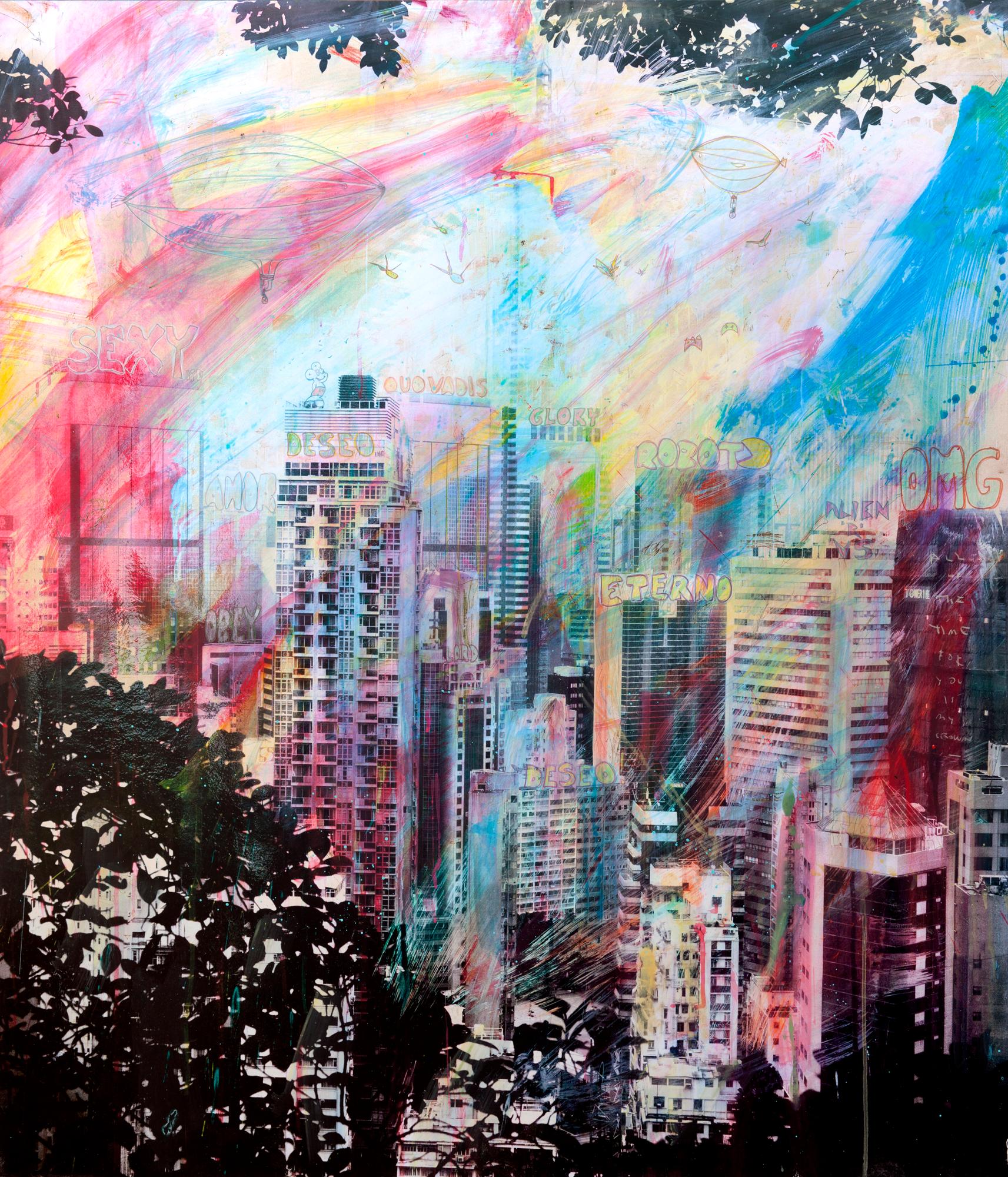 Alberto Sanchez - Fervor, contemporary hand painted photograph with ...