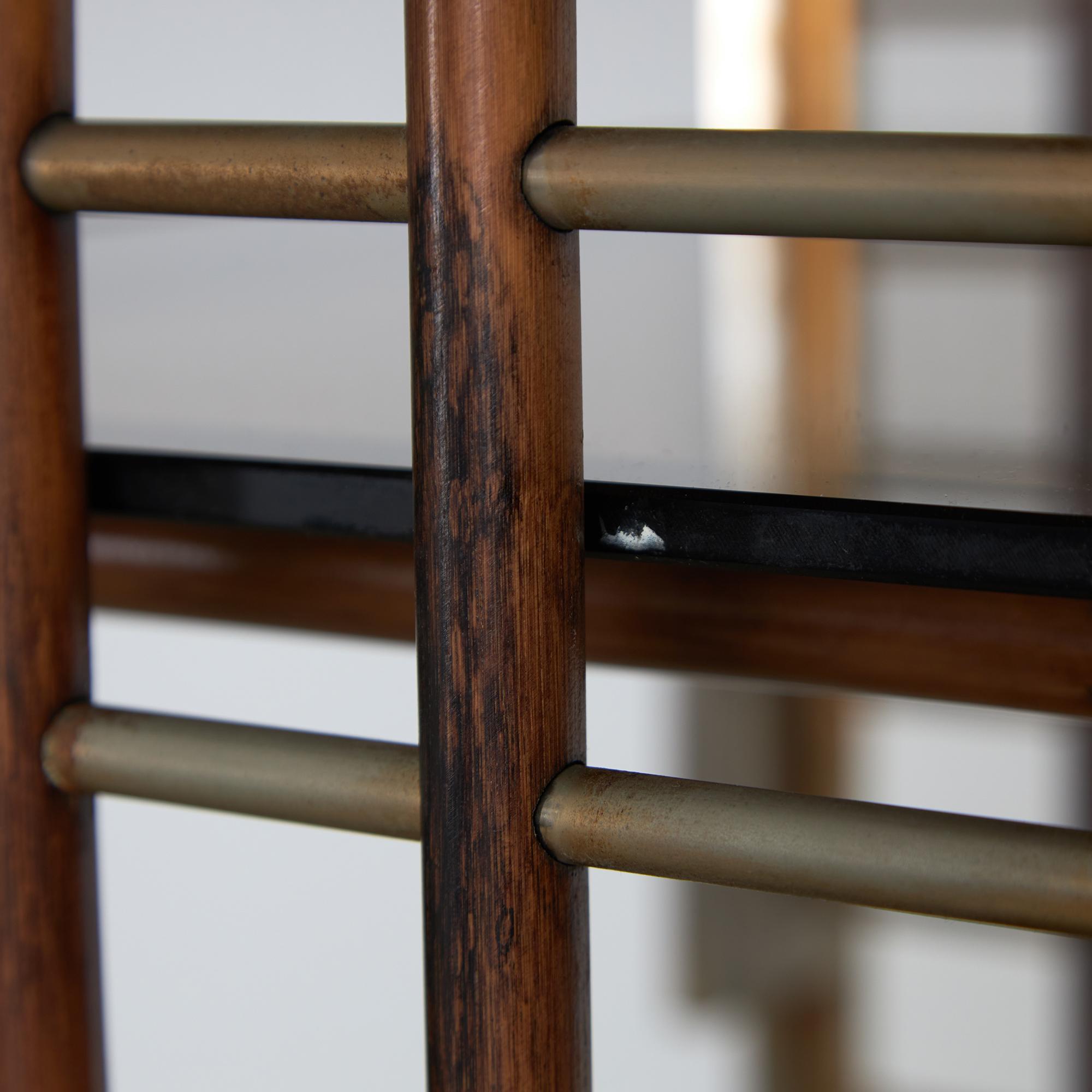 Alberto Smania Chrome and Bamboo Shelving System, 1967 For Sale at 1stDibs